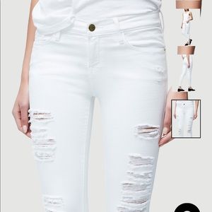Frame Denim | Jeans | Frame Denim Le Color Skinny Ripped White Jean ...